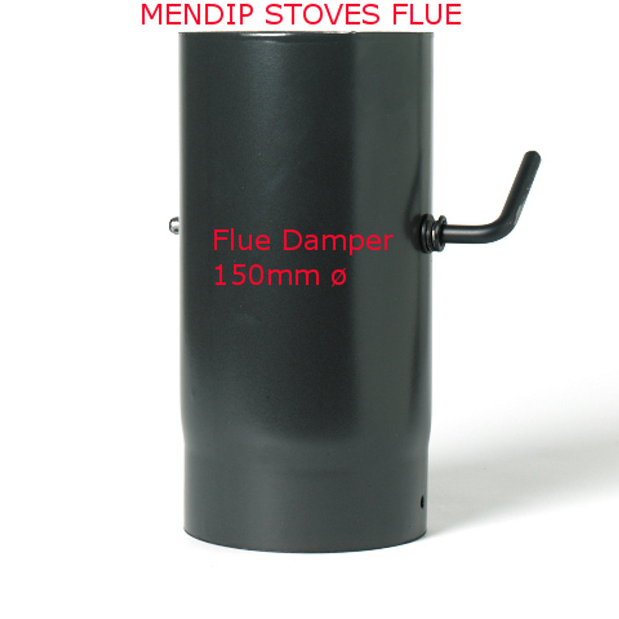 Matt Black Enamel Flue Pipe 150mm | Eurostove